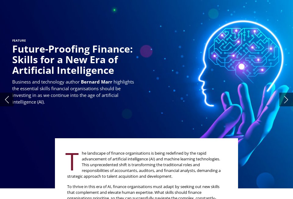Future-Proofing Finance: Skills for a New Era of Artificial Intelligence - TA | Supplement May 2023