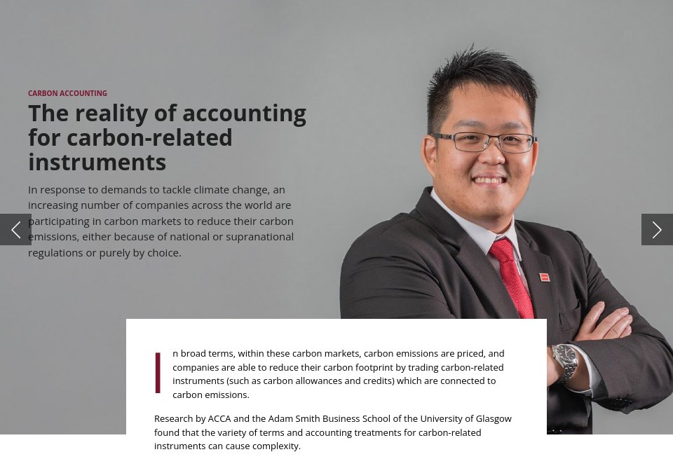 The reality of accounting for carbon-related instruments - TA ...