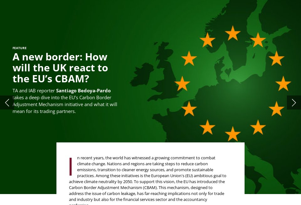 A new border: How will the UK react to the EU’s CBAM? - TA | Supplement ...