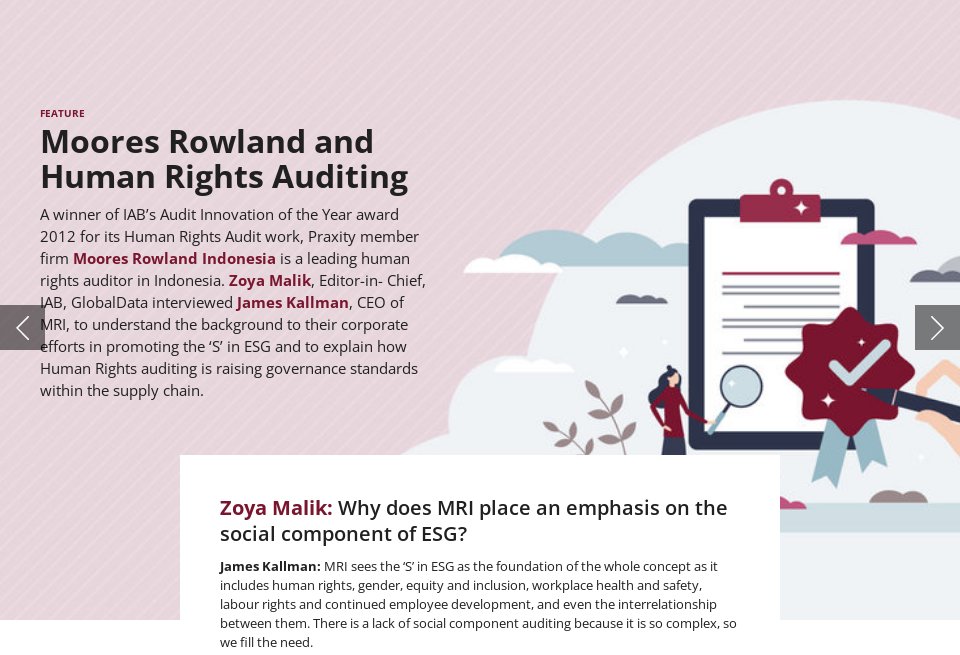Moores Rowland and Human Rights Auditing - TA | Supplement November 2023